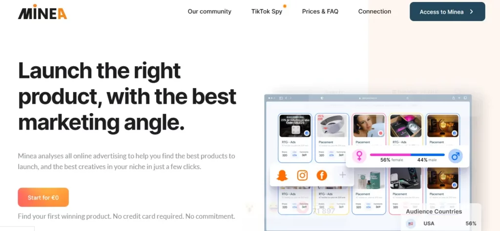 Minea Testbericht, Preise, Funktionen und Alternativen