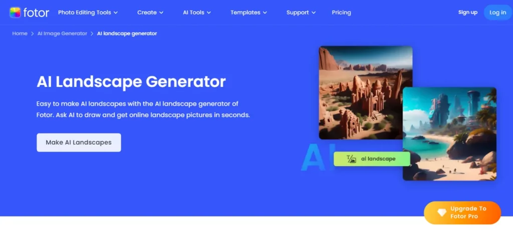 Fotor AI Landscape Generator Review, Pricing, Features and Alternatives